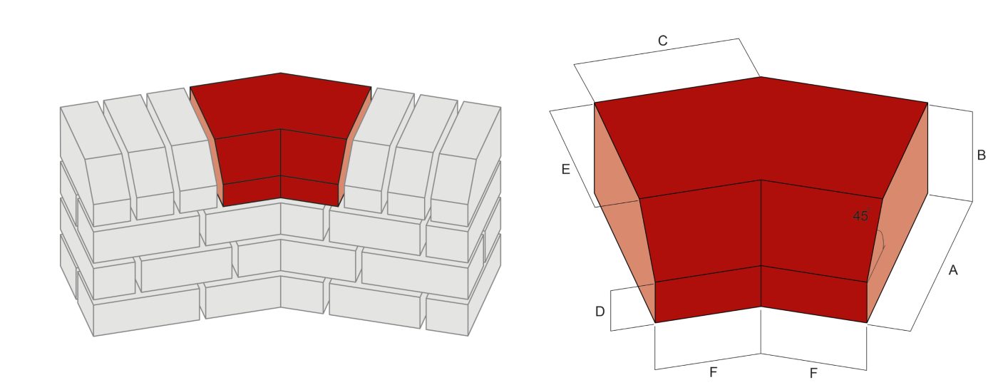 AN.11 Single Cant Internal Angle Special Bricks | Wienerberger UK