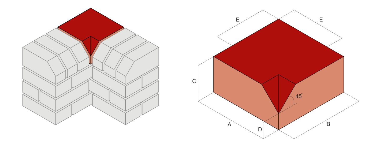 AN.8 Single Cant Internal Return With Internal Mitre | Wienerberger UK