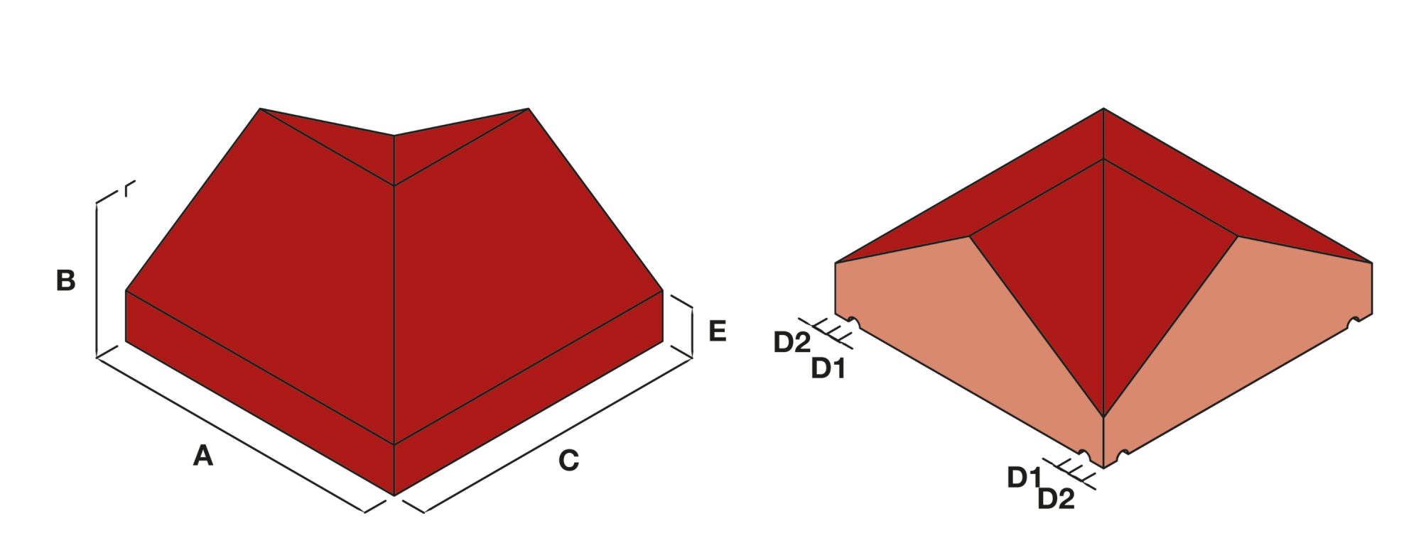 W.CP.21.2 Saddleback Coping Return | Wienerberger UK
